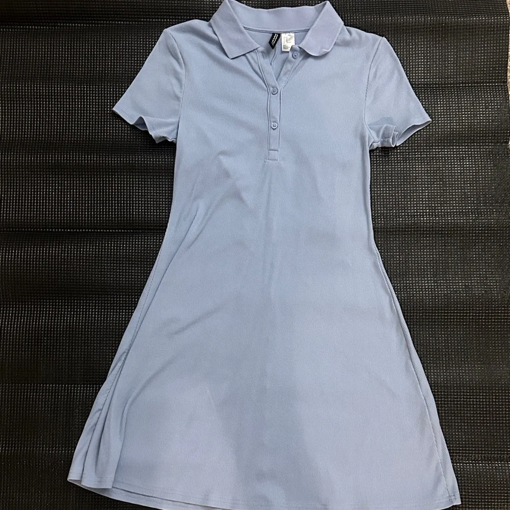 H&M | Dresses | Girls Hm Light Blue Polo Dress | Poshmark